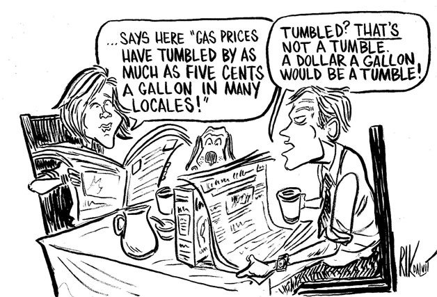 Gas Hasn't Tumbled | WEEKLY CARTOON | Arlington Times
